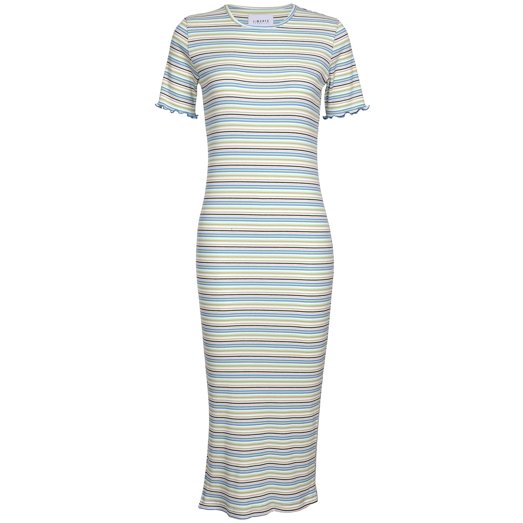 LIBERTÉ - NATALIA SS DRESS BLUE MINT SAND STRIPE