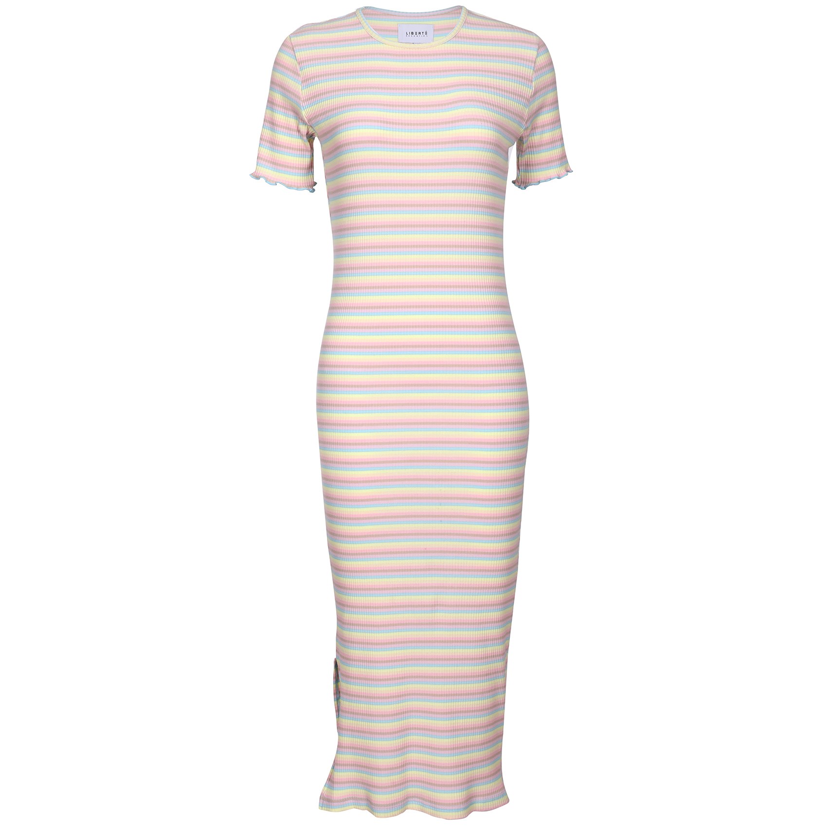 LIBERTÉ - NATALIA SS DRESS DUSTY MULTICOLOR STRIPE