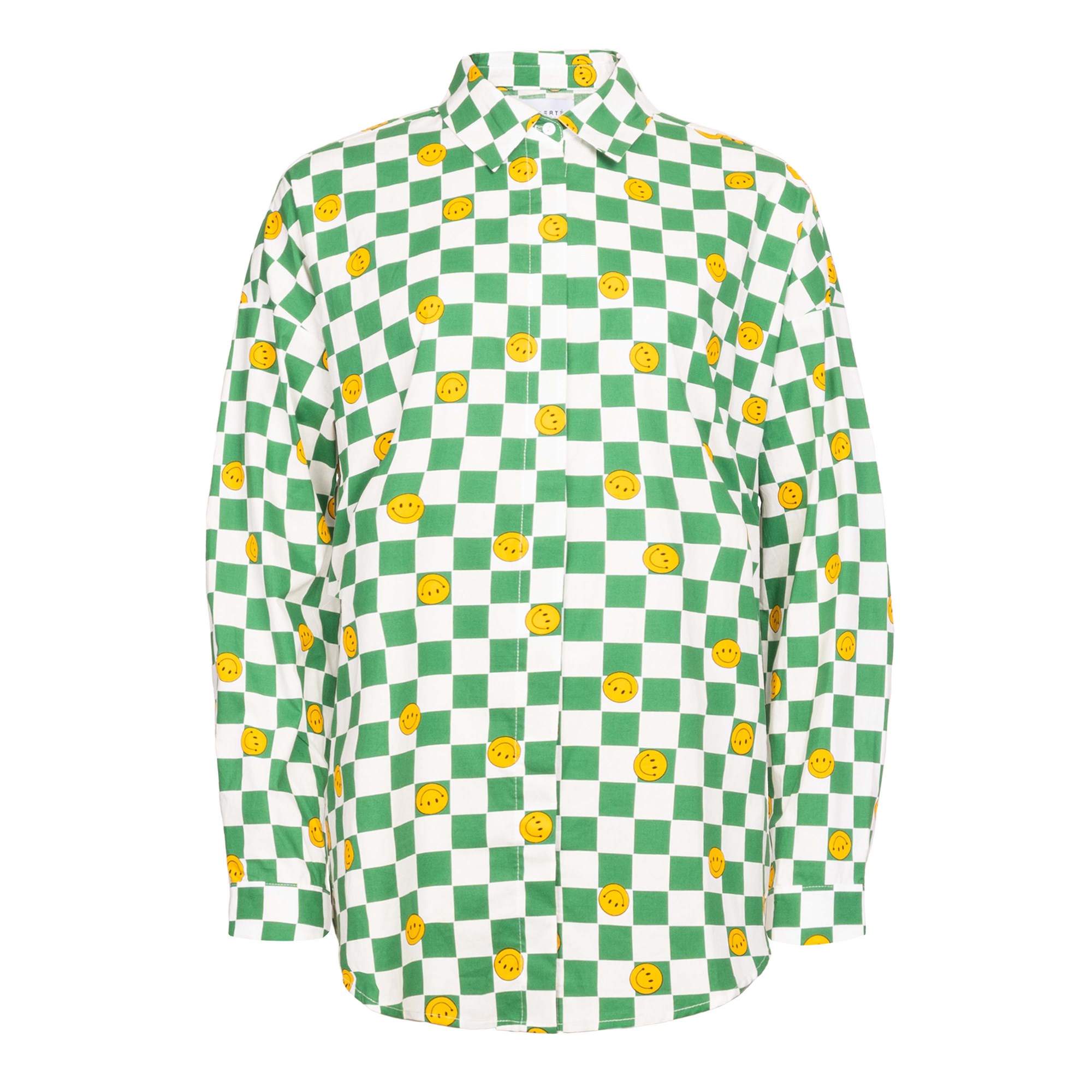 LIBERTÉ - SMILE LS SHIRT GREEN SMILEY CHECK